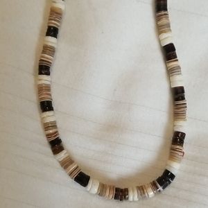 Accessories | Puka Shell Black White Brown Necklace | Poshmark